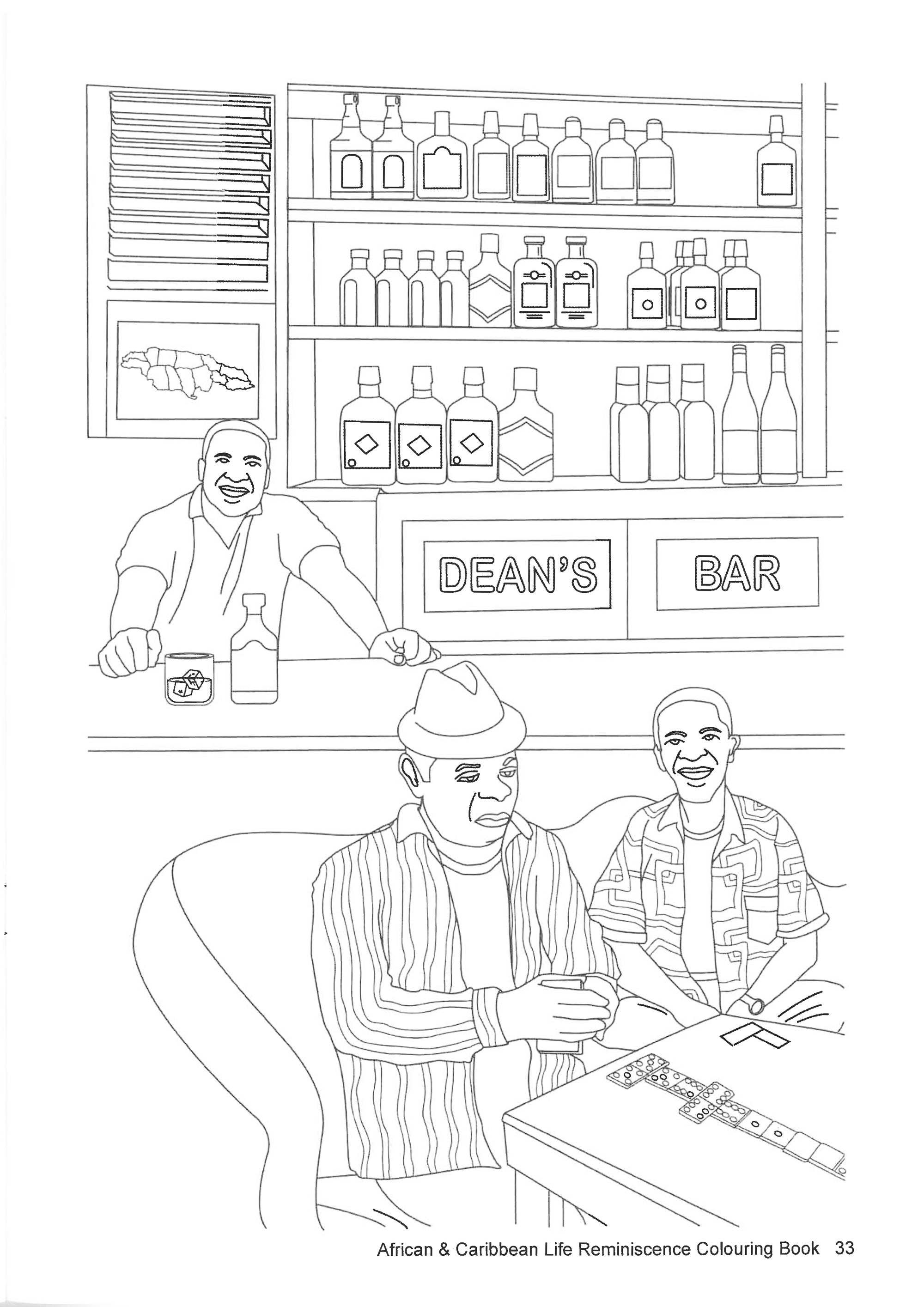 African and Caribbean colouring book - detailed - Alzheimer's Society